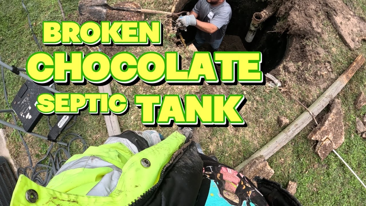 Cleaning and Removing a BROKEN Septic Tank Lid - YouTube