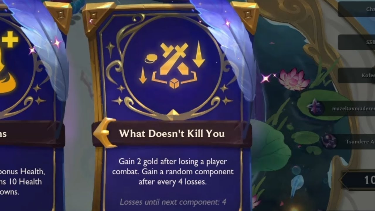 Gain 2 gold after losing a player combat. Losing is actually winning ...