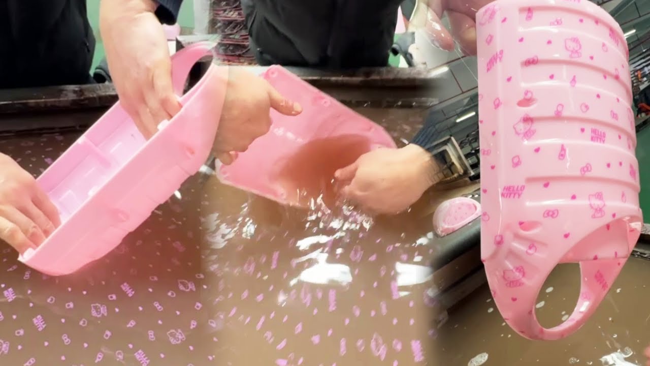 Factory assembly line water transfer printing, all kinds of patterns ...