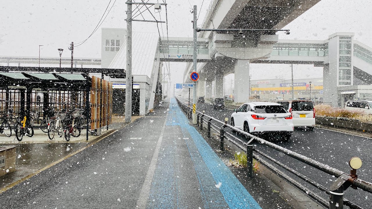 【4K】New Years Eve Heavy Snow Walk in JAPAN (Nagoya) 名古屋の散策 - YouTube