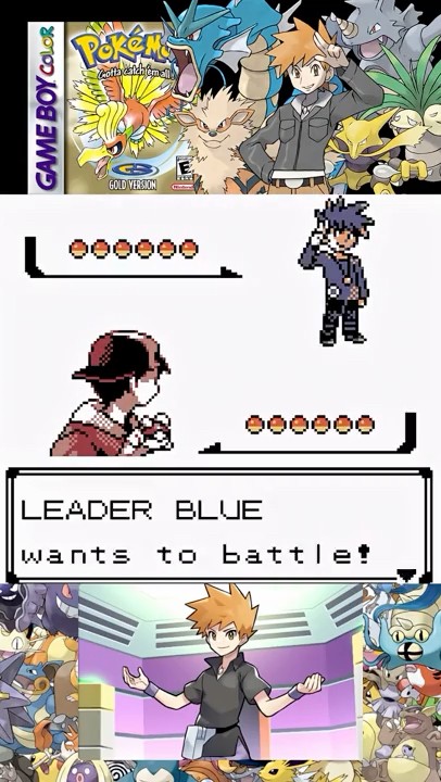 POKEMON GOLD - Gym Leader BLUE (Full Gym Battle) Game Boy Color ...