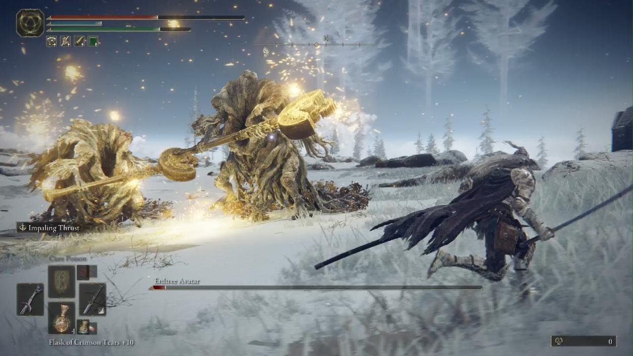 Elden Ring - Erdtree Avatar duo (Mountaintops) gameplay - YouTube