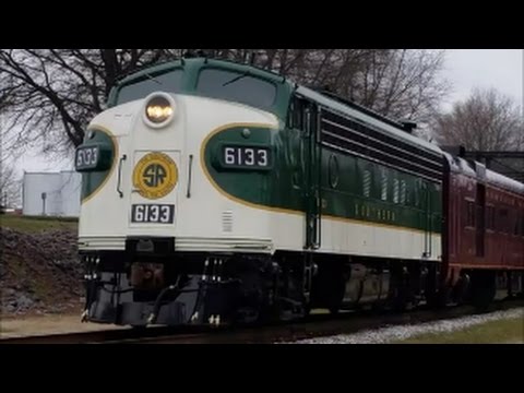 [SOU]6133 EMD FP7A Solo Leads Mini Excursion The North Carolina Transportation M & N & W Caboose ...