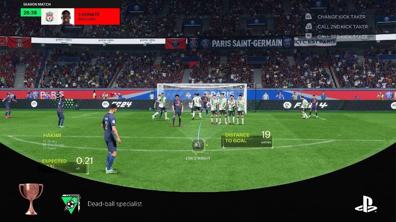 FC24 free kick Goal - YouTube