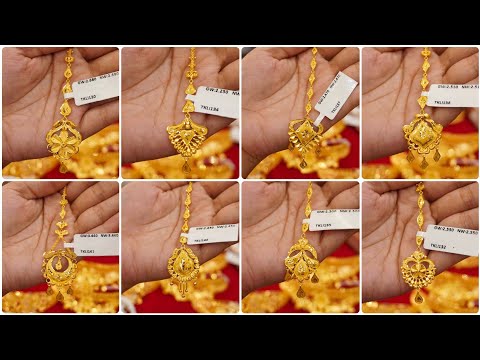 Gold Maang Tikka Designs With Weight And Price/gold maang tikka with price||