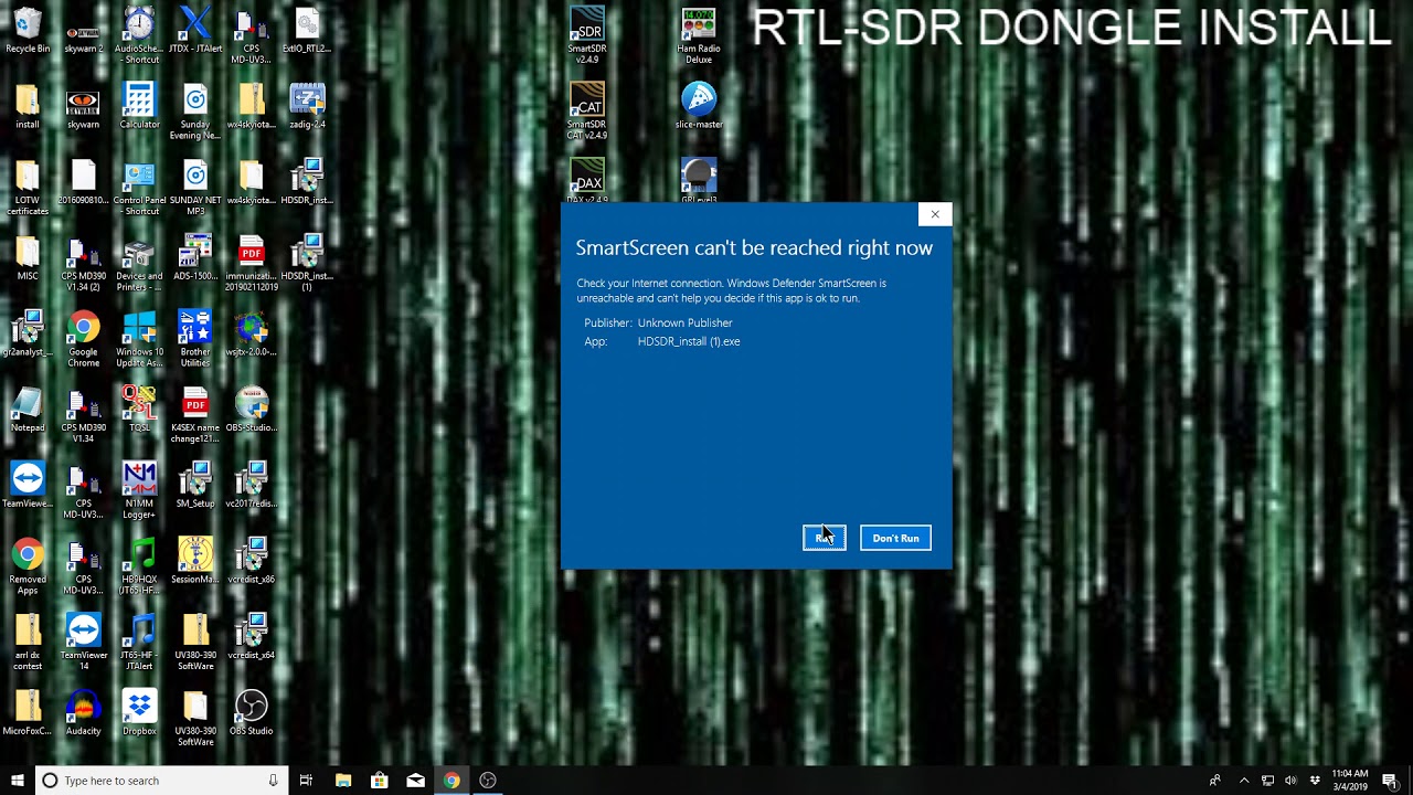 RTL SDR dongle setup part 1 - YouTube