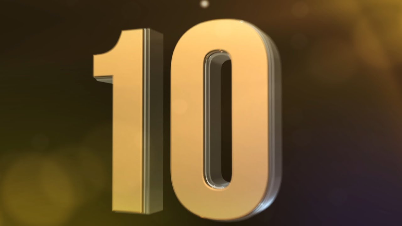 Numbers 10 to 0 with dancing number - YouTube