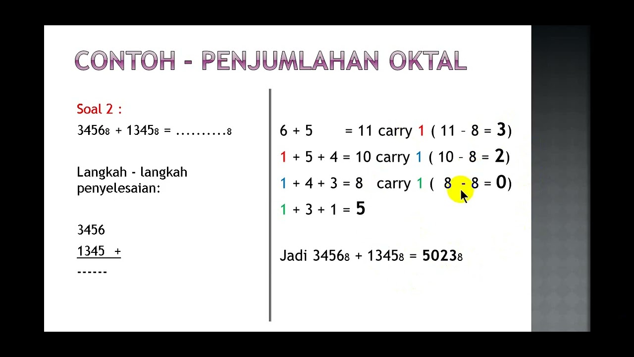 2025 Matematika diskrit #11 Aritmatika bilangan oktal - YouTube