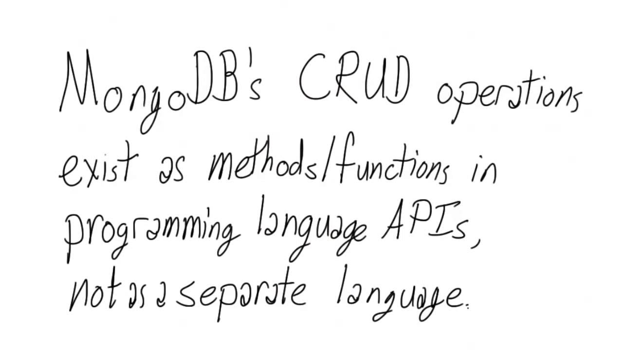 01 CRUD and the Mongo Shell - YouTube