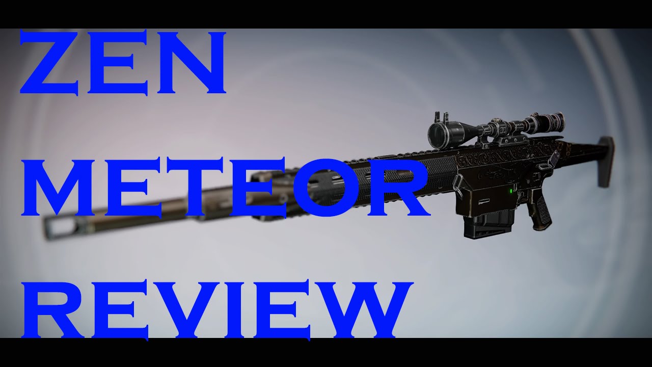 Destiny-Zen Meteor Review|PS4 Exclusive Exotic Sniper Rifle - YouTube