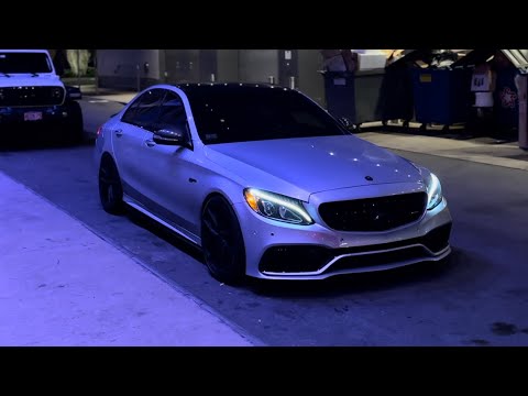 LATE NIGHT CITY DRIVE POV ON MY STAGE 2 MERCEDES C43 AMG