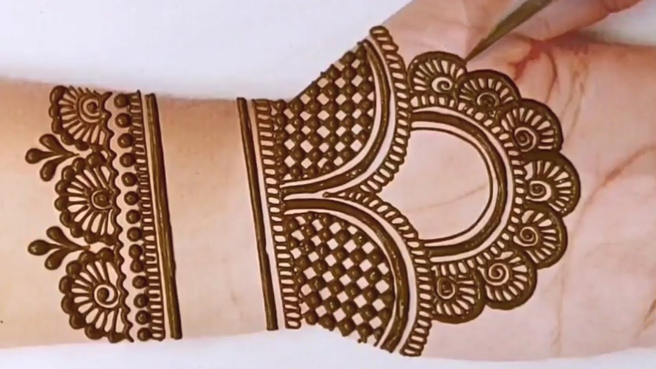 Latest simple arabic mehandi design - Front side mehndi design - Mehndi ...