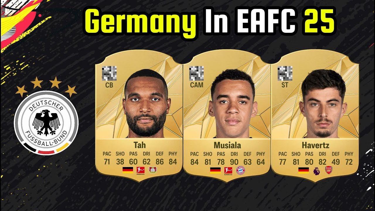 OFFICIAL GERMANY RATINGS | FIFA 25 | EAFC 25 🔥 | ft. Tah, Musiala ...
