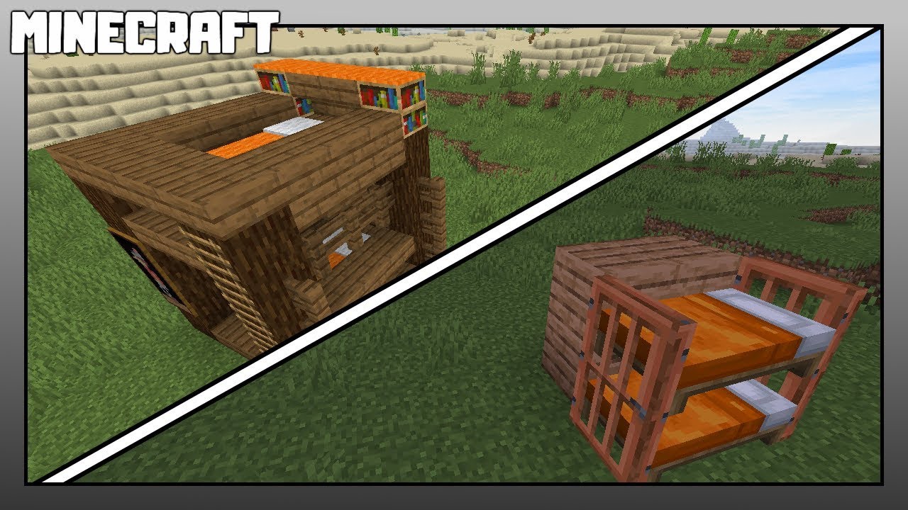 How to Make a Top Bunk Bed in Minecraft! 1.15.2 - YouTube