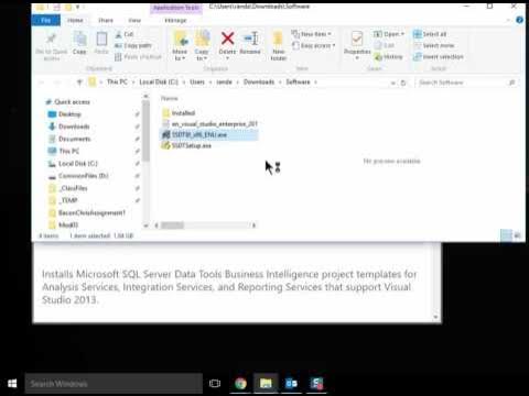 Installing the SSDT BI for Visual Studio 2013 - YouTube