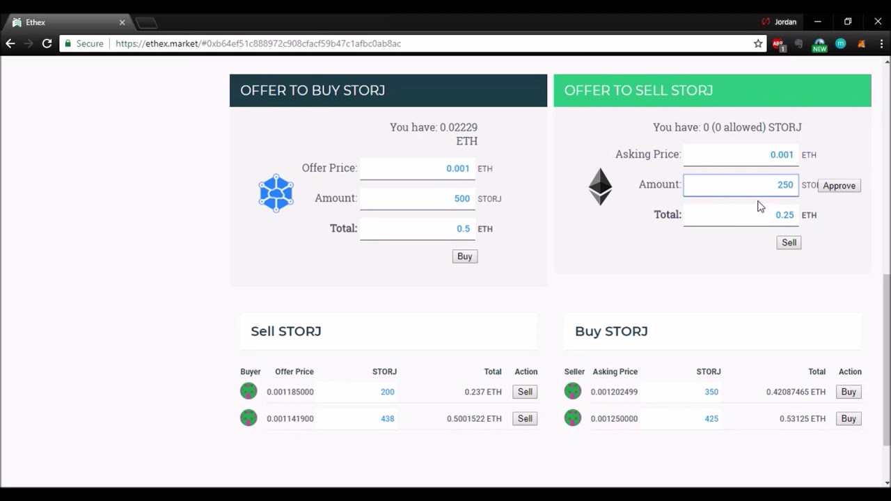 How to Make and Take orders on Ethex - YouTube