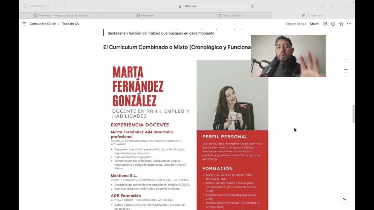 #61 TIPOS DE CV - Curriculum Vitae - Recursos Humanos Digitales Academia - YouTube