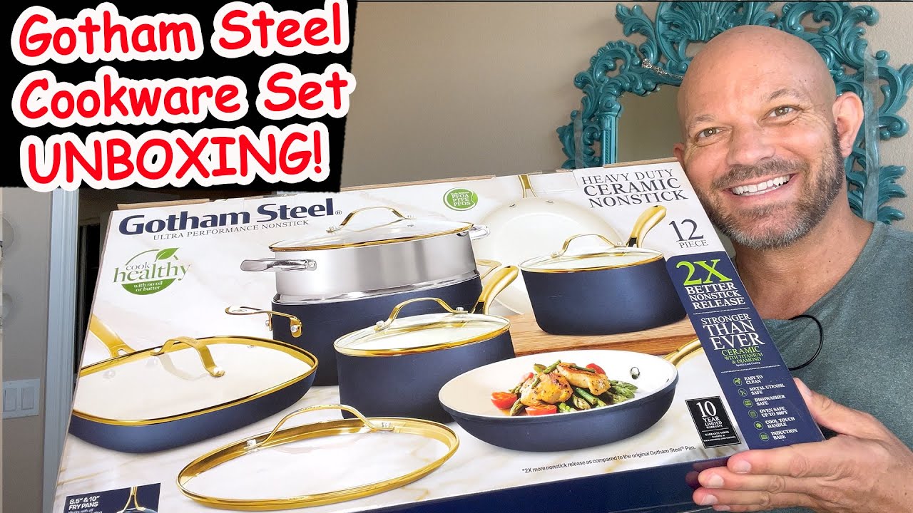 Gotham Steel Kitchen Cookware Set UNBOXING! - YouTube