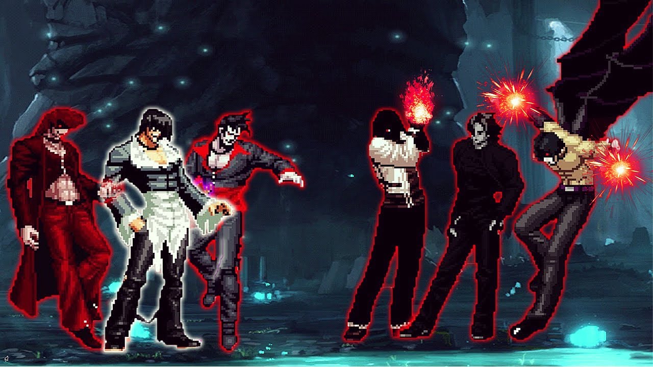 [KOF Mugen] Iori Yagami Team Vs Darkness Kyo Team - YouTube