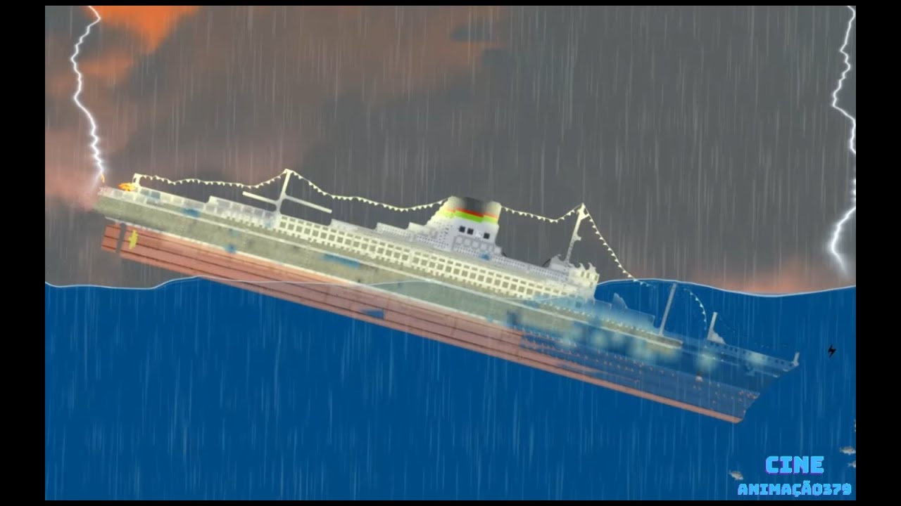 Ship Antonia Graza sinking in a storm in Floating Sandbox simulator ...