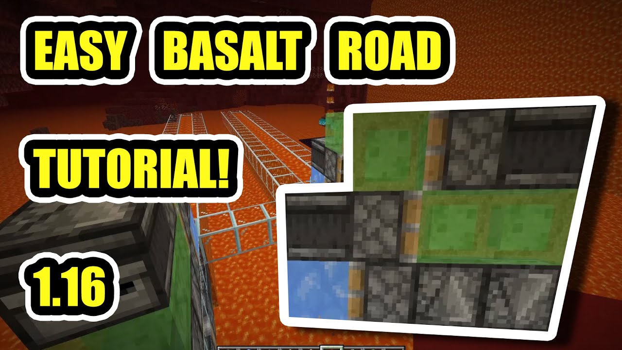 EASIEST Basalt Road Builder Tutorial In Minecraft 1.16 - YouTube