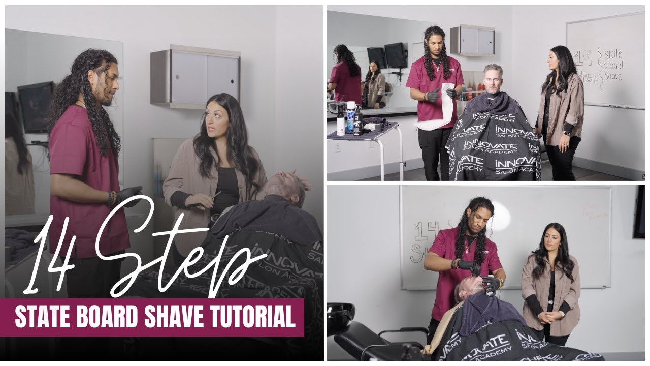 Mastering the 14-Step State Board Shave | Barbering Tutorial with ...