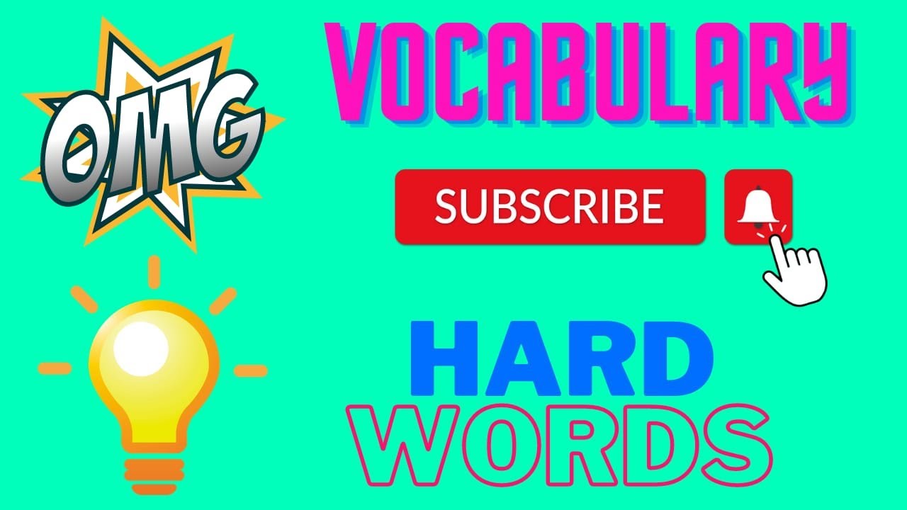 Vocabulary| hard words for kids| Easy pronunciation| meanings [ETC ...