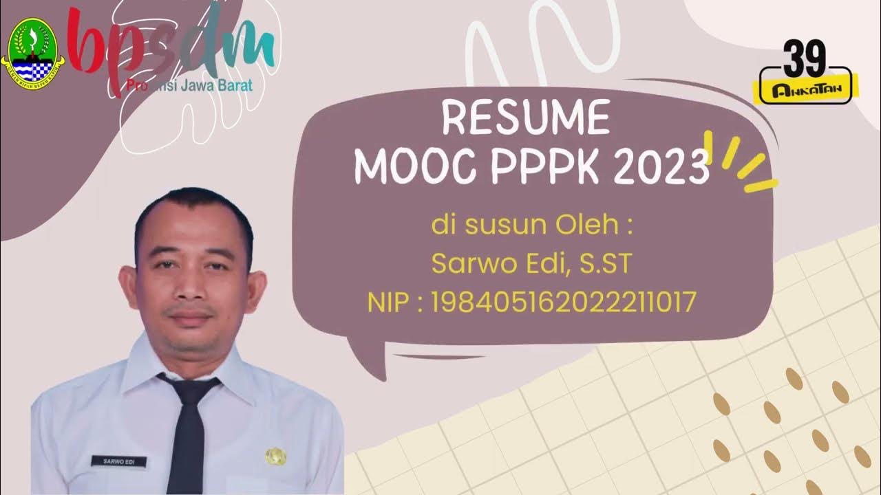 RESUME MOOC PPPK TAHUN 2023 - YouTube