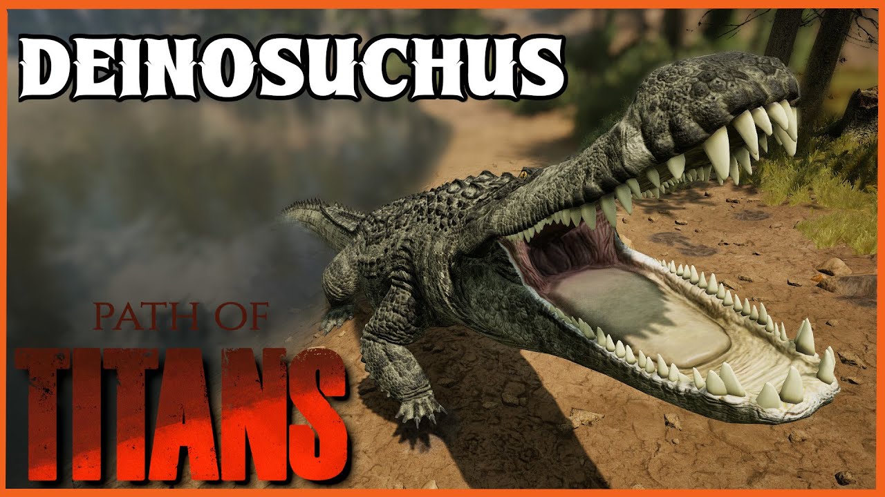 Path Of Titans Growth and PvP Of Deinosuchus! #pathoftitans - YouTube