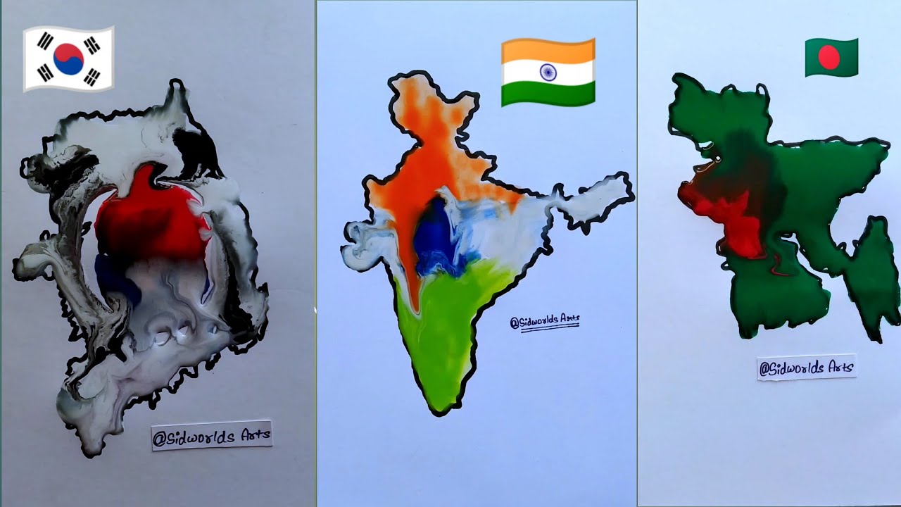 Country Map 🗺️ Painting | @SidworldsArts - YouTube