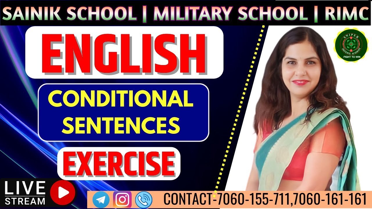 Exercise Conditional Sentences In English Grammar Sainik School 8447