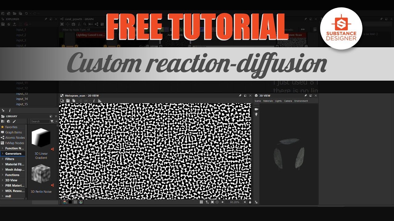 Custom reaction diffusion tutorial in Substance Designer - YouTube