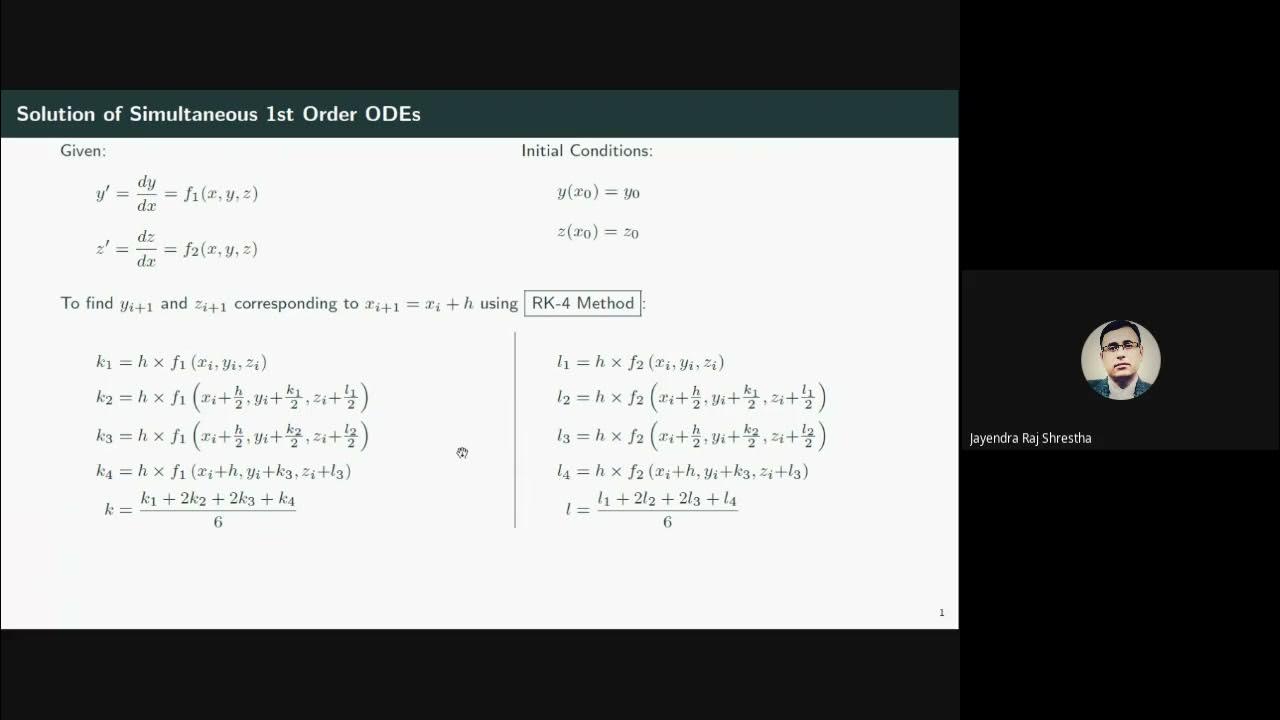 Chapter 6 // Part 3 // Solution of Simultaneous 1st order ODEs // BE Civil // IOE FREE LECTURES ...