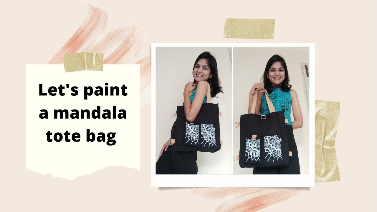 Mandala tote bag, tote bag painting,mandala painting, easy Mandala art ...