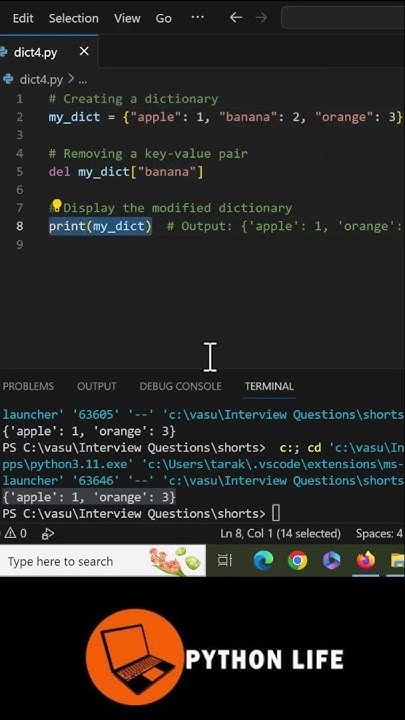 Dictionary Method in Python Telugu - YouTube