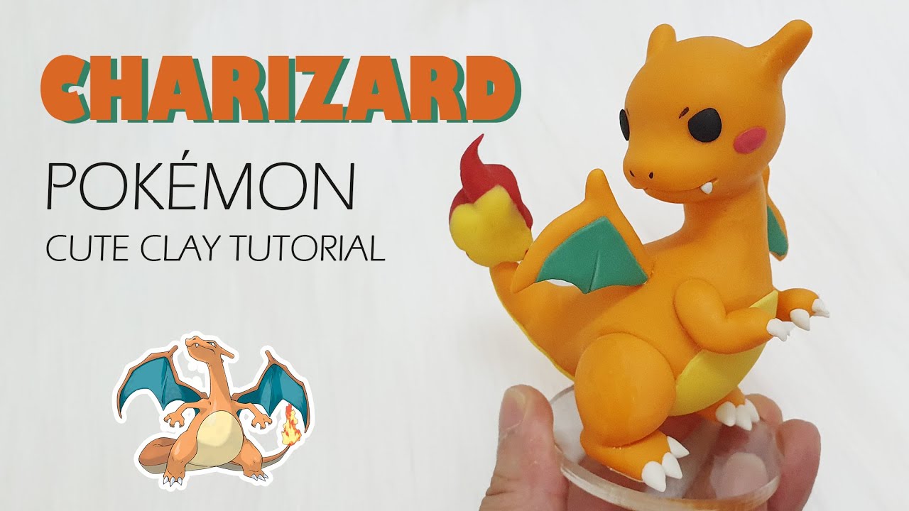 EP68: HOW TO MAKE CHARIZARD in chibi style FROM CLAY | Pokémon Clay ...