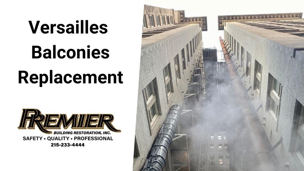 Versailles Balconies Replacement - Premier Building Restoration - YouTube