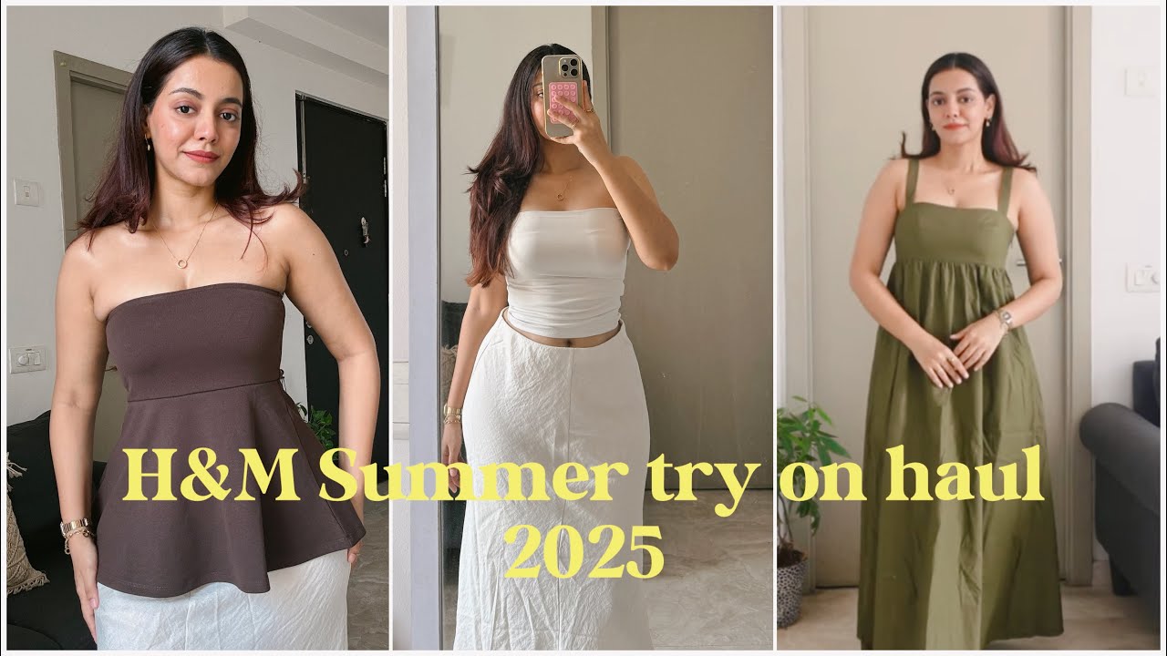 H&M Summer Try on Haul 2025 | Dresses, Tube tops, Linen shirts, T ...