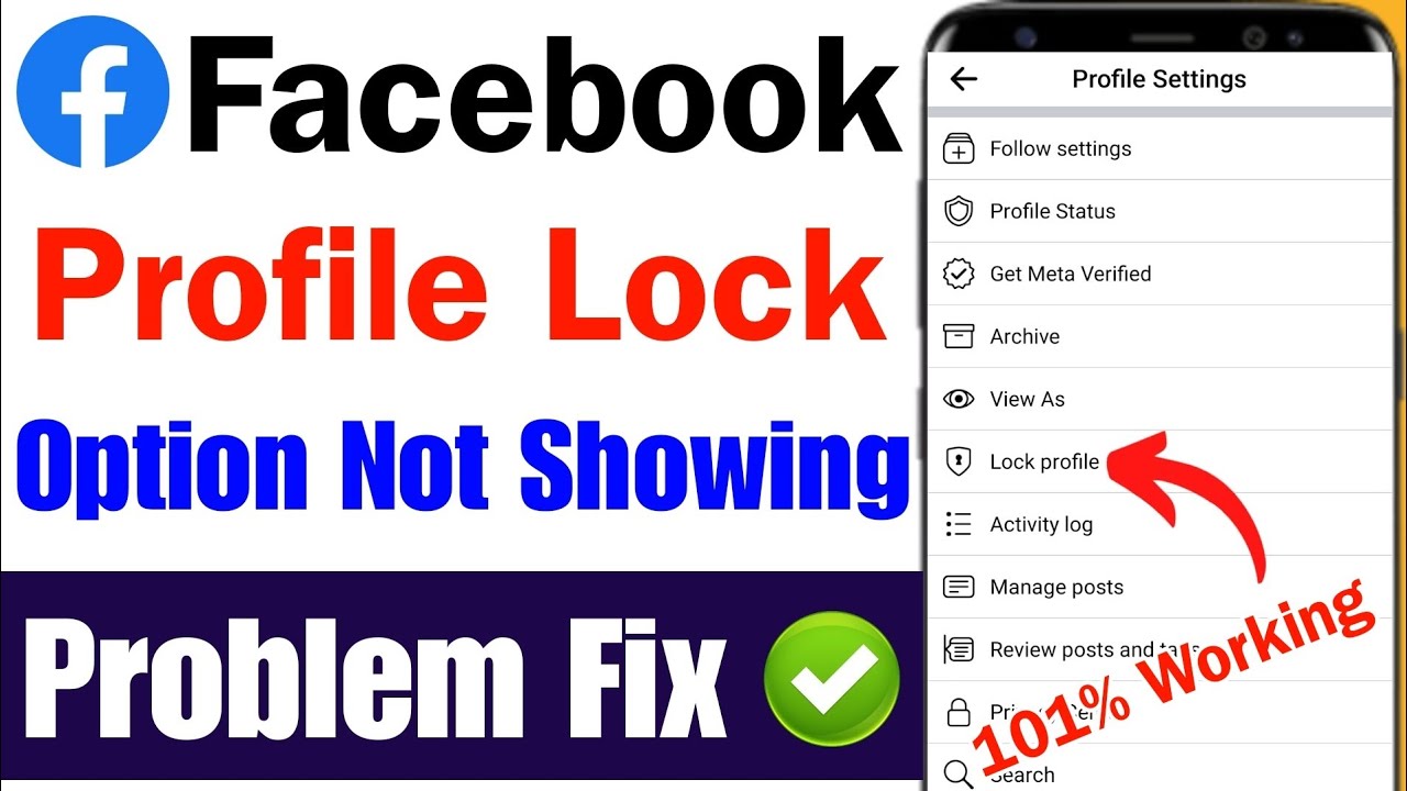 facebook lock profile option not showing problem (problem fix ...