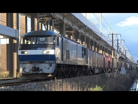 【4K】JR山陽本線 EF210-173号機牽引 5071レ貨物列車 - YouTube