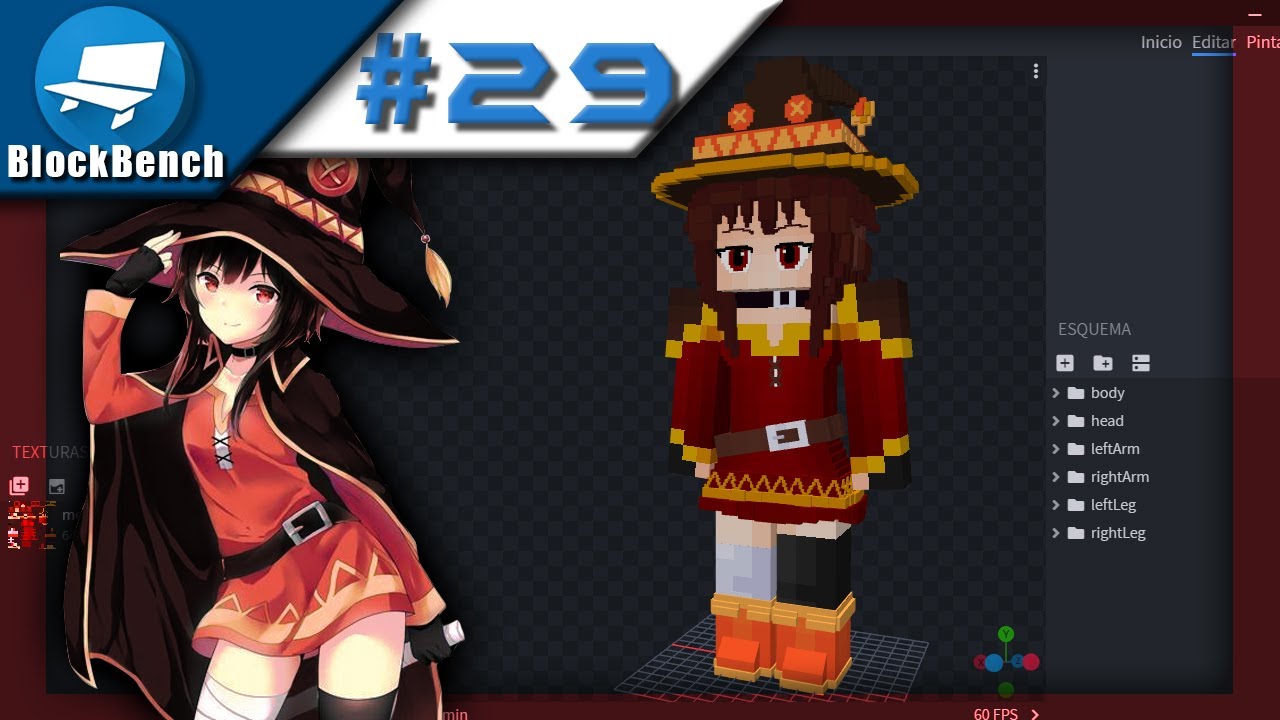 Skin 4D Megumin | Minecraft Pe | Skyrrel - YouTube