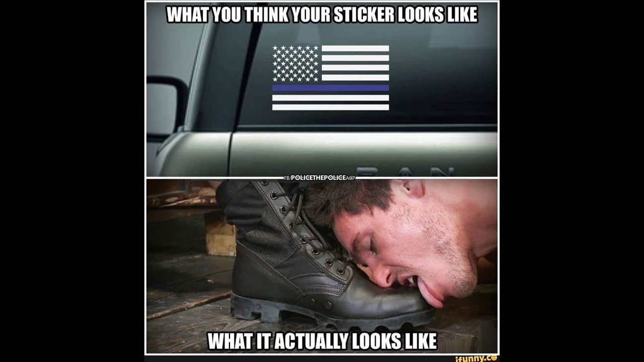 @CitizenStandPointNews, #bootlicker in the Wiled Kissing Cops Boots ...