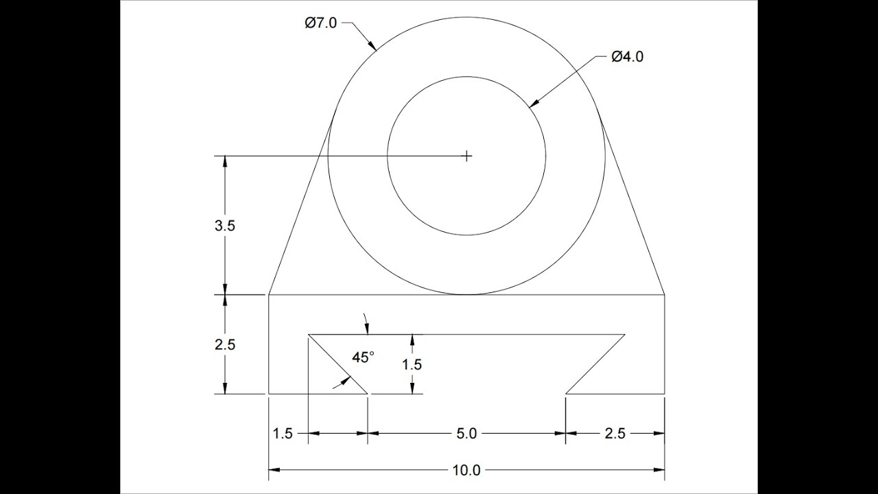 Introduction to AutoCAD - Rectangular lines and Circles - YouTube