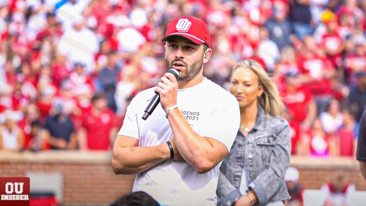 Baker Mayfield's Speech after his Heisman Trophy Statue was unveiled at ...
