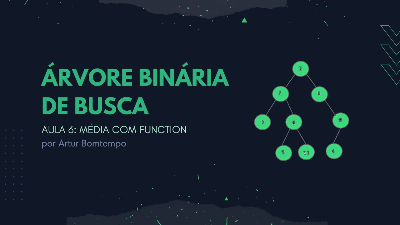 ENTENDENDO A ÁRVORE BINÁRIA DE BUSCA | Aula 06 - Média com Function - YouTube