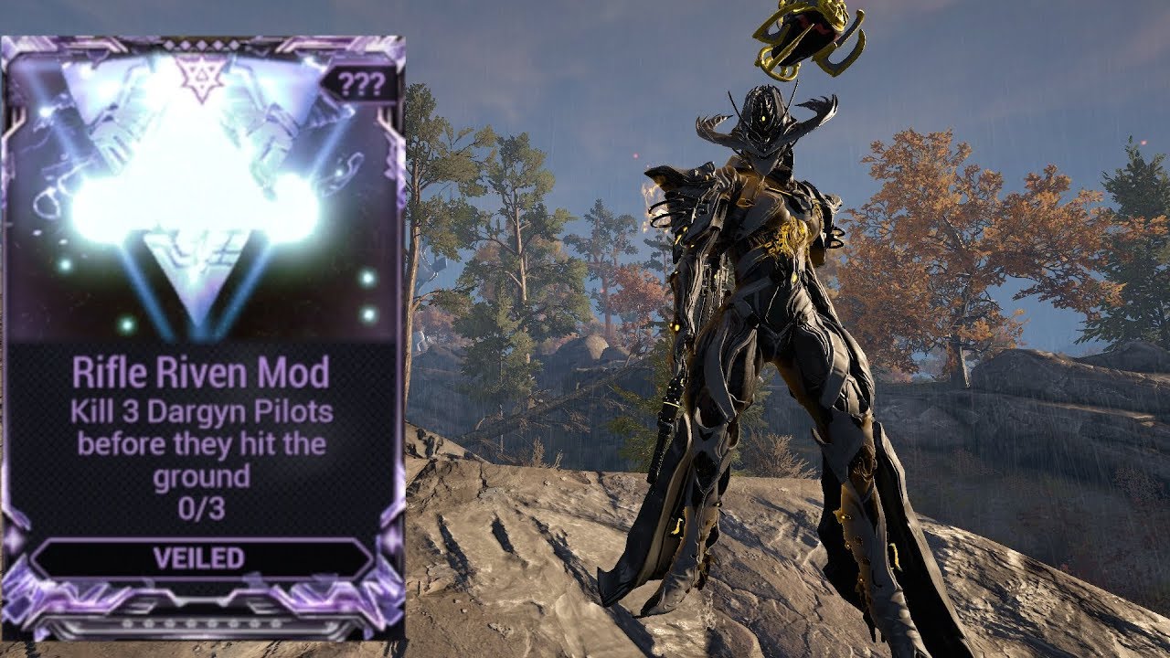 Warframe Rifle Riven Kill 3 dargyn pilots before hitting ground - YouTube