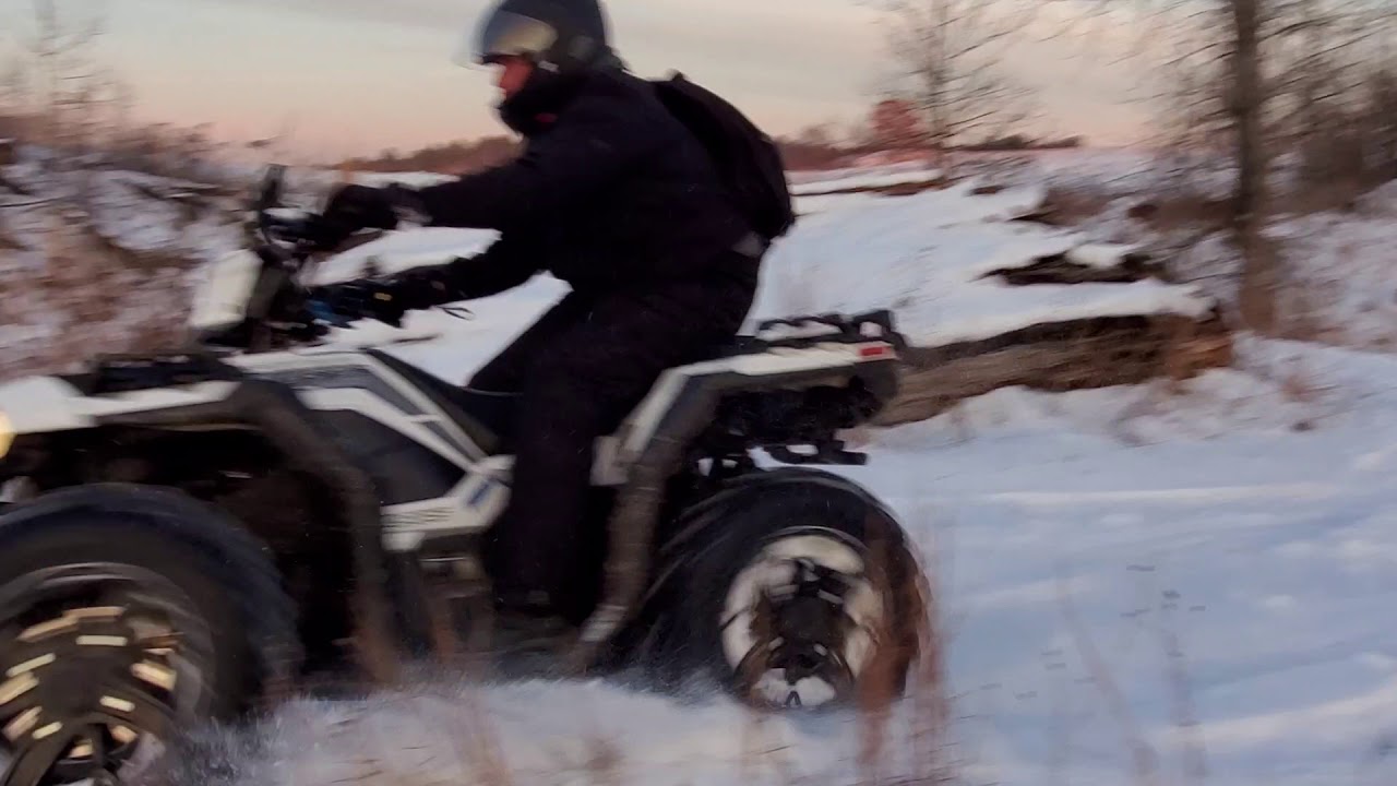 2019 polaris sportsman 850 sp snow ride! UPSTATE N. Y - YouTube