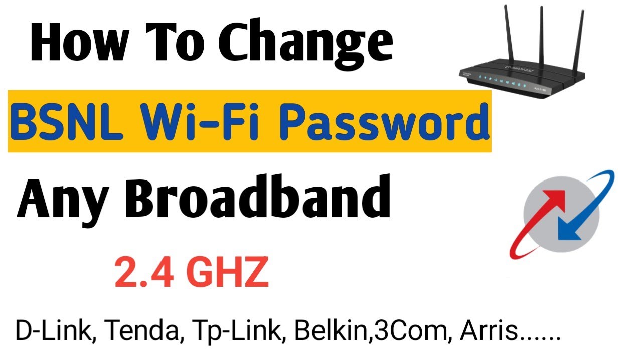 Bsnl wifi ka Password kaise change kare|bsnl wifi password change|bsnl2 ...