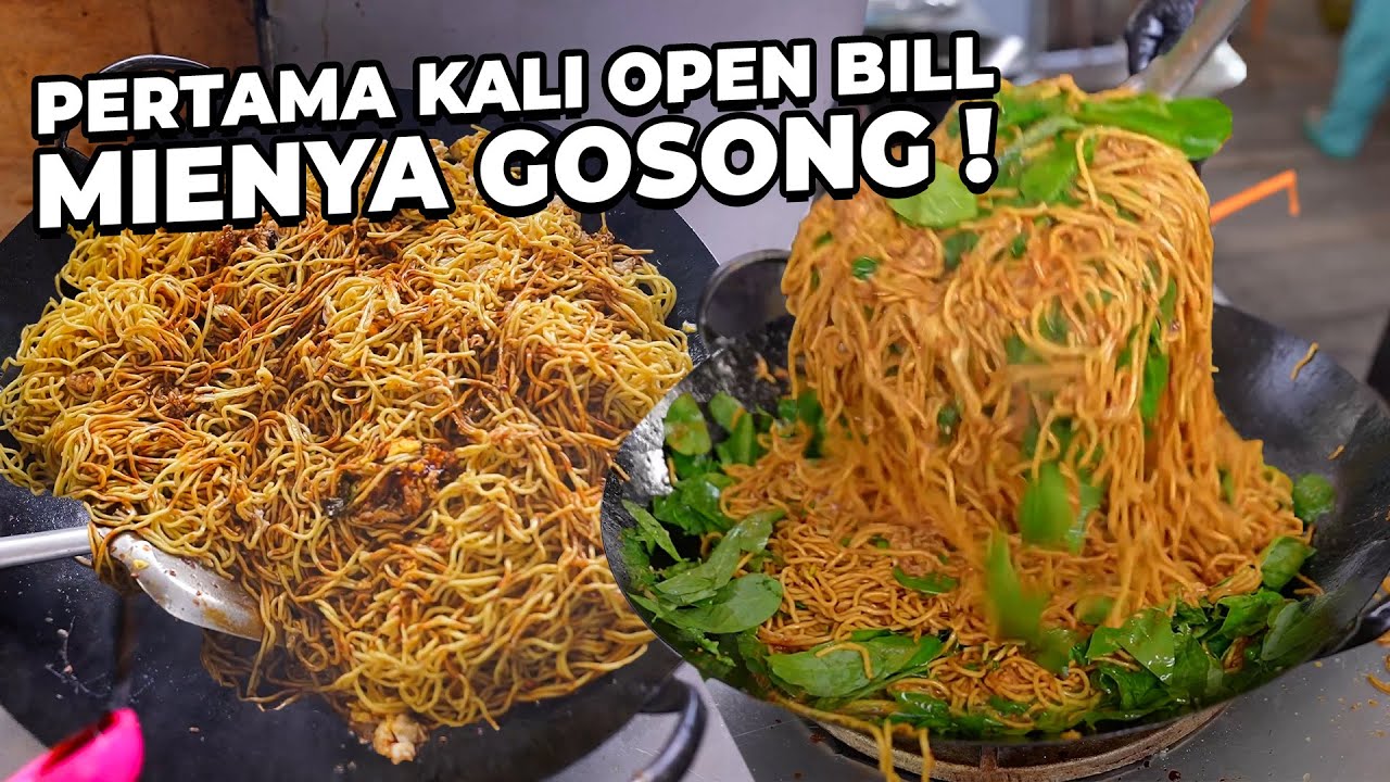 PEDAGANG BIKIN MIE GOSONG TEMPATNYA DI SURUH OPEN BILL ! - YouTube