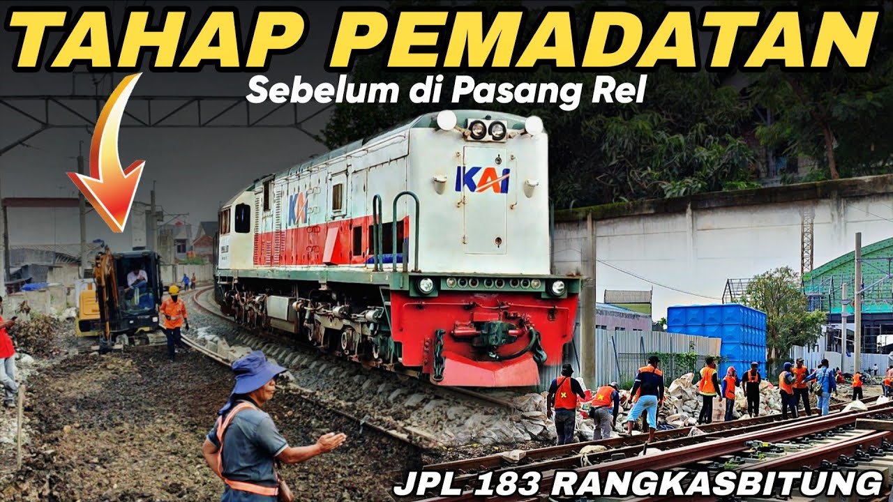 Bentar Lagi selesai pemasangan dan pergeseran Rel di Sisi Barat stasiun ...
